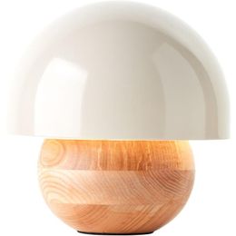 Brilliant - Nalam Tischleuchte 20cm holz hell/grau Metall/Holz Schnurzwischenschalter 1x D45, E14, 40 w, Geeignet für Tropfenlampe (nicht enthalten)