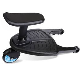 VINGO - Buggy Board Trittbrett Kinderroller mit Sitz für Kinderwagen Hilfspedal Maximale Belastung 25 kg - Blau
