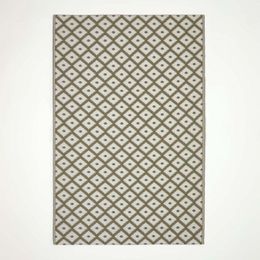 Homescapes - Outdoor-Teppich May 180 x 270 cm - grün-weiß, geometrisch gemustert - Grün-Weiß