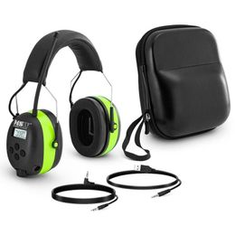 MSW Gehörschutz Lärmschutzkopfhörer mit Bluetooth Mikrofon LCD-Display Akku Grün