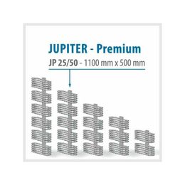 TERMX - jupiter premium Silver - badheizkörper mittelanschluss heizkörper Breite: 500 mm - Höhe: 1100 mm