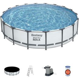Frame Pool mit Filterpumpe Leiter Zubehör 549x122cm Steel Pro Set 56462 - Bestway