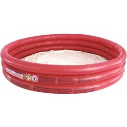 Planschbecken 3 Ring rot Kinder Baby Pool 122x25 cm - Ringe: rotBoden: weiss - Bestway