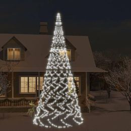 MAISONCHIC - LED-Weihnachtsbaum für Fahnenmast,Outdoor-Lichterketten,Weihnachtsschmuck/Weihnachtsdekoration Kaltweiß 3000 LEDs 800 cm CIW50742