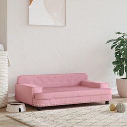 Bonnevie - Hundebett Rosa 90x53x30 cm Samt vidaXL874681