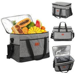 Kühltasche leicht und wasserdicht Kühltaschen mit Kühlakku Picknicktasche 15 Liter.Grau - Grau - HENGDA