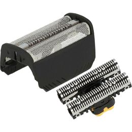 Kombi-Pack Scherteil kompatibel mit Braun 7511, 7514, 7505, 7510, 7515, 7516, 7520 Elektrorasierer, Folie + Messerblock, schwarz - vhbw