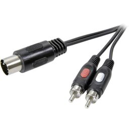 SpeaKa Professional - SP-7870640 DIN-Anschluss / Cinch Audio Anschlusskabel [1x Diodenstecker 5pol (di