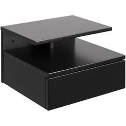 PKline Ashlan Nachttisch wandhängend mit 1 Einlegeboden, 1 Schublade schwarz 11-0000093762