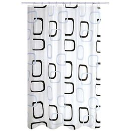 Antibakterien Badvorhang + MSV Antimethohs von weißem Polyester 180 x 200 cm
