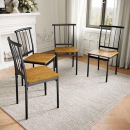 Esszimmerstühle Satz mit 4 Stühlen 150 kg Belastbarkeit Massivholz-Esszimmerstuhl Geeignet für Küchen, Wohn- und Esszimmer. Esszimmer-Sets - Sonni