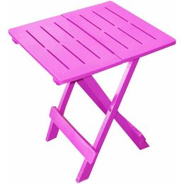 Spetebo Kunststoff Klapptisch adige 45 x 43 cm - pink - Garten Camping Balkon Tisch