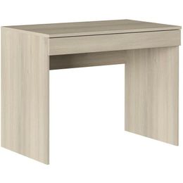 CAESAROO Schreibtisch 100x55 cm Eiche mit Schublade Serie Stoccolma Eiche hell