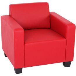 HHG Neuwertig] Modular Sessel Loungesessel Moncalieri, Kunstleder rot - red