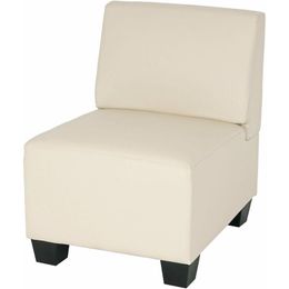 HHG Modular Sessel ohne Armlehnen, Mittelteil Moncalieri, Kunstleder creme - beige