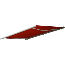 Ersatz-Bezug für Markise HHG 527, Vollkassette Ersatzbezug Sonnenschutz 4,5x3m Polyester bordeaux-rot - red