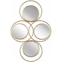 Beliani Wandspiegel Messing 4-teilig 50 x 80 cm Metall Retro Modern Flur Badezimmer - Gold