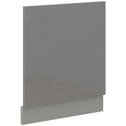 Frontblende Geschirrspüler integriert 60 cm Grau Hochglanz Küche Grey Bianca