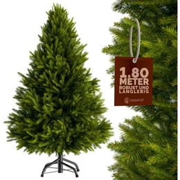 Casaria - Weihnachtsbaum Künstlich 140cm 150cm 180cm 240cm Metallständer Weihnachten Weihnachtsdeko Tannenbaum Christbaum pvc pe Grün Weiß Edeltanne