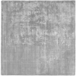 Beliani Teppich Grau 200 x 200 cm Kurzflor Viskose Teppich Handgetuftet in quadratischer Form Klassisch - Grau
