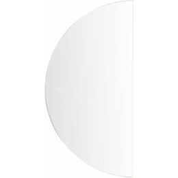 Beliani - Badspiegel mit LED-Beleuchtung Halbrund 60 x 120 cm Modernes Design Wandspiegel für Badezimmer - Silber