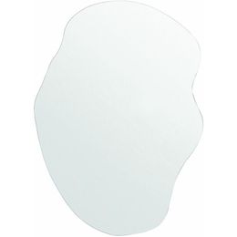 Beliani Wansspiegel Silber Glas 50 x 70 cm Unregelmäßige Form Flur Wohnzimmer Esszimmer - Silber