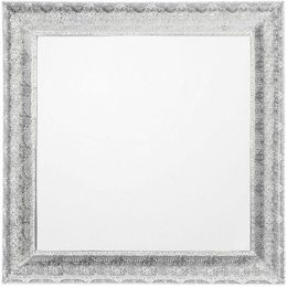 Beliani Wandspiegel Silber Kunststoff 65 x 65 cm dekorative Ausstrahlung Quadratisch Vintage - Silber