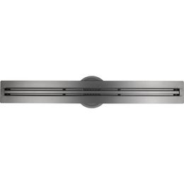 Bernstein - Edelstahl-Duschrinne FlexM03 Gunmetal für Duschkabine - 700mm