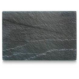 zeller - Schneidebrett, Glasschneideplatte Schiefer, Anthrazit, 30x20 cm