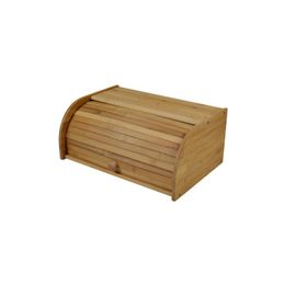Spetebo - Bambus Brotkasten mit Rolldeckel - 40 cm - Holz Brotbox mit verschließbarem Deckel - Brotkorb Brotkiste Brot Aufbewahrungsbox Vorratsbox