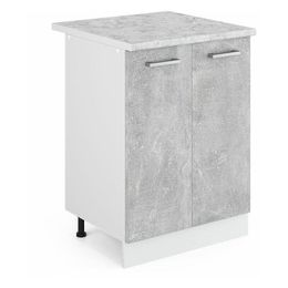 VICCO - Küchenunterschrank R-Line, Beton, 60 cm , ap Marmor