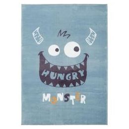 Kinderteppich Monster in Blau ca. 120x170cm