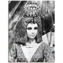 Wandbild Artland "Kleopatra, 1963" Bilder Gr. B/H: 60 cm x 80 cm, Leinwandbild Film Hochformat, 1 St., schwarz Kunstdrucke