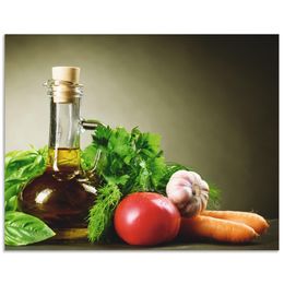 Küchenrückwand Artland "Gesundes Gemüse und Gewürze" Spritzschutzwände Gr. B/H: 70 cm x 55 cm, grün Küchendekoration