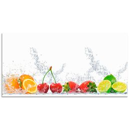 Küchenrückwand Artland "Fruchtig erfrischend gesund Fruchtmix" Spritzschutzwände Gr. B/H: 110 cm x 55 cm, bunt Küchendekoration