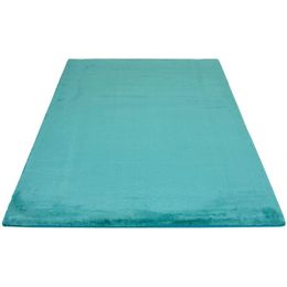 Hochflor-Teppich Carpet City "TOPIA 400" Teppiche Gr. B/L: 200 cm x 290 cm, 21 mm, 1 St., blau (petrol) Esszimmerteppiche