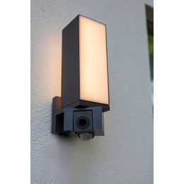 Smarte LED-Leuchte Lutec "CUBA" Lampen Gr. Höhe: 32,5 cm, grau (anthrazit) LED Außenleuchte Außenwandleuchte Smart Home Außenwandleuchten