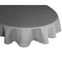 Tischdecke WIRTH "Westport" Tischdecken Gr. B/L: 190 cm x 130 cm, 1 St., oval, grau (dunkelgrau) Tischdecken