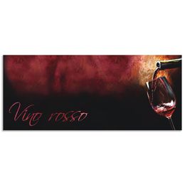 Küchenrückwand Artland "Wein - Rotwein" Spritzschutzwände Gr. B/H: 120 cm x 50 cm, rot Küchendekoration