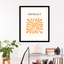 Bild queence "Abstract" Bilder Gr. B/H: 50 cm x 70 cm, Wandbild Blumen Hochformat, 1 St., orange (orange, beige) Kunstdrucke