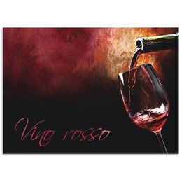 Küchenrückwand Artland "Wein - Rotwein" Spritzschutzwände Gr. B/H: 70 cm x 50 cm, rot Küchendekoration