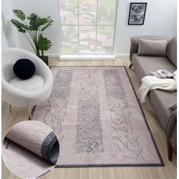 Teppich MyFlair MÖBEL & ACCESSOIRES "Mira" Teppiche Gr. B/L: 160 cm x 230 cm, 10 mm, 1 St., grau (grau,braun,schwarz) Esszimmerteppiche