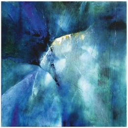Wandbild Artland "Komposition in blau" Bilder Gr. B/H: 70 cm x 70 cm, Alu-Dibond-Druck Gegenstandslos quadratisch, 1 St., blau Kunstdrucke
