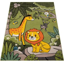 Kinderteppich Paco Home "ECE 958" Teppiche Gr. B/L: 160 cm x 220 cm, 14 mm, 1 St., grün Kinder Kinderzimmerteppiche