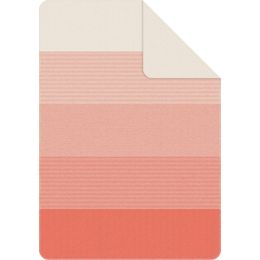 Wohndecke Ibena "Jacquard Decke Salerno" Wohndecken Gr. B/L: 140 cm x 200 cm, orange (orange, wollweiß) Baumwolldecken