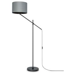 Stehlampe Paco Home "TOM" Lampen Gr. 1 flammig, Ø 38 cm Höhe: 162,2 cm, schwarz (schwarz, grau) Bogenlampe Bogenlampen