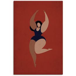Leinwandbild Artland "Prima Ballerina" Bilder Gr. B/H: 60 cm x 90 cm, Bilder von Frauen Hochformat, 1 St., bunt Leinwandbilder