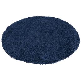 Teppich Home Affaire "Viva rund" Teppiche Gr. Ø 190 cm, 45 mm, 1 St., blau Esszimmerteppiche