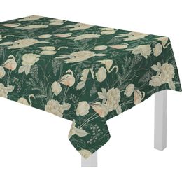 Tischdecke Adam "Eden" Tischdecken Gr. B/L: 190 cm x 130 cm, 1 St., rechteckig, grün (dunkelgrün, natur) Tischdecken