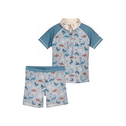 Playshoes Set Jungen Gr&ouml;&szlig;e 122/128 rauchblau / blue denim / dunkelorange / weinrot